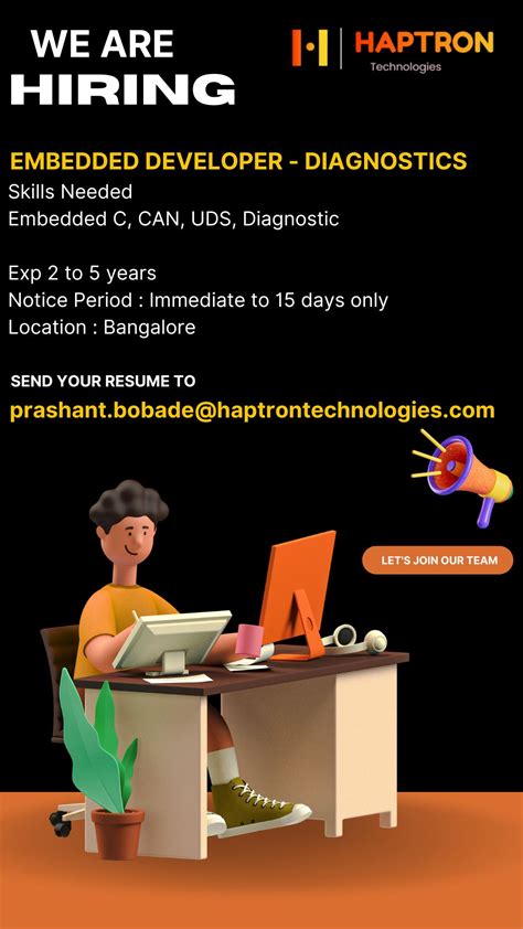 Hiring Embeddeddeveloper Diagnosticsengineer Automotive Embeddedc Can Uds Rtos Iot