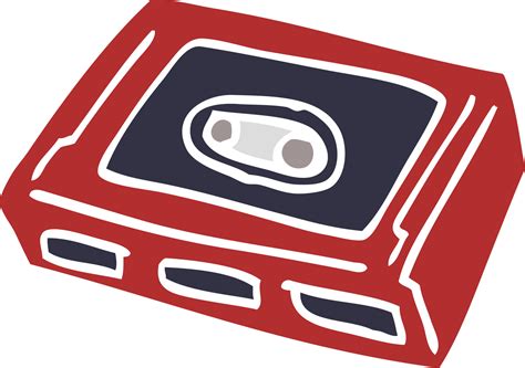 Cartoon Doodle Retro Tape Cassette 44973502 Png