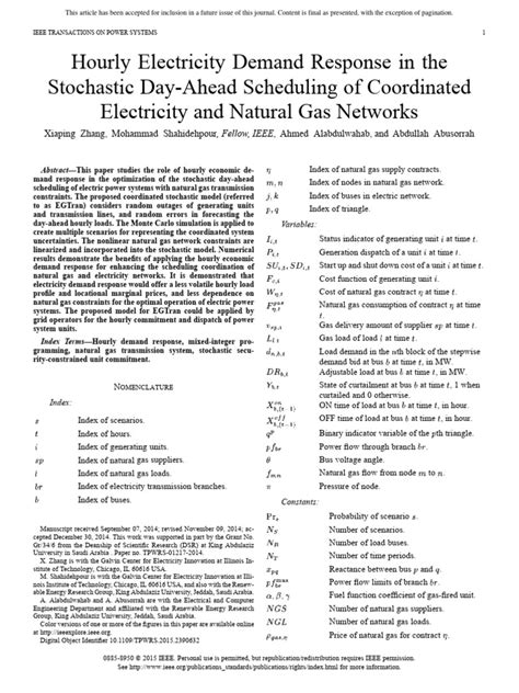 Hourly Electricity Demand Response In The Stochastic Day Ahead Scheduling Of Coordinated