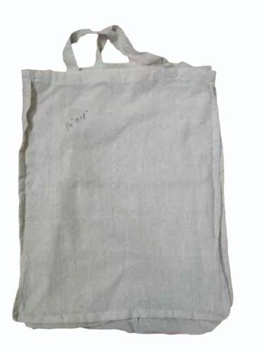 White Cotton Cloth Bag With Side Gusset For Grocery Capacity 5 Kg At