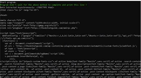 An Overview Of Asynchronous Programming In C