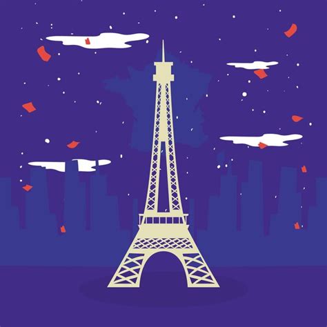 Premium Vector Pretty Eiffel Tower
