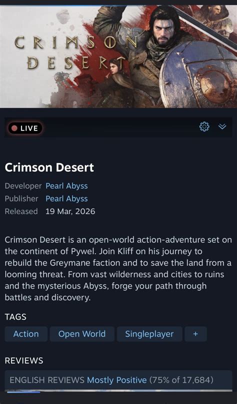 Crimson Desert Passa A Ter Maioria Das Reviews Positivas No Steam O Vício