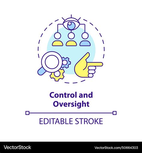 Control And Oversight Multi Color Concept Icon Vector Image