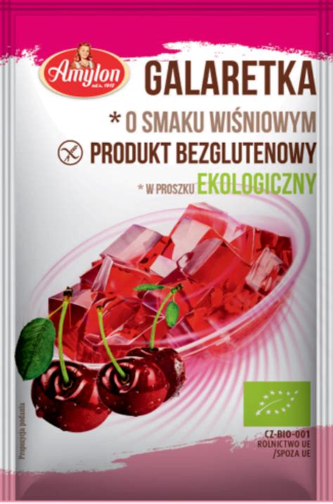 Galaretka o smaku wiśniowym bezglutenowa BIO Amylon The Planet