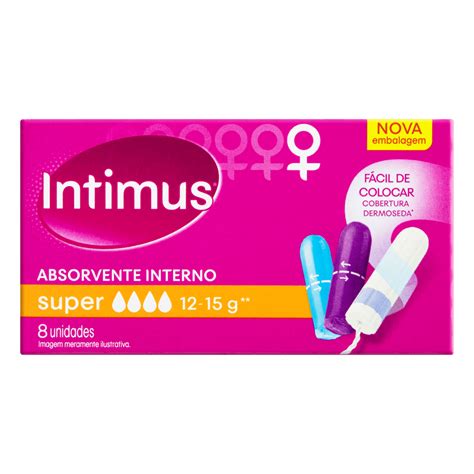 Absorvente Intimus Gel Interno Super Com 8 Unidades - Drogaleste