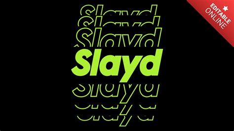 Slayd Modern Stroke Text Effect Generator