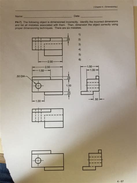 solved the following object is dimensioned incorrectly