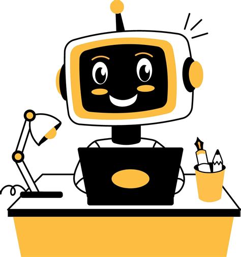 A Hand Drawn Illustration Of An Ai Assistant Robot 65427234 Vector Art At Vecteezy