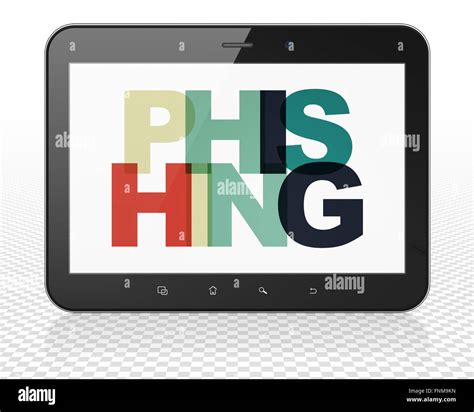 Privacy Concept Tablet Pc Computer With Phishing On Display Stock