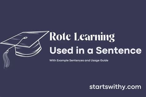 Rote Learning In A Sentence Examples 21 Ways To Use Rote Learning