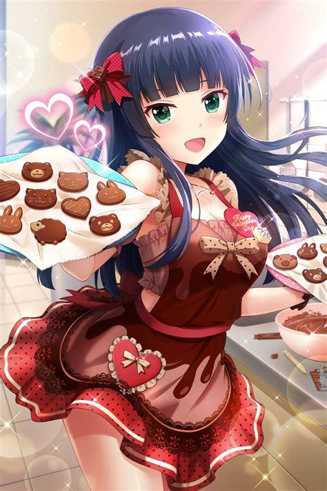 Safebooru 1girl Alternative Girls Baking Bangs Black Hair Blunt Bangs