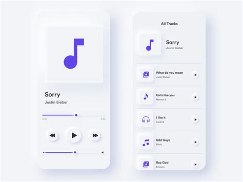 Neumorphic Ui Music Player By Shabil B H On Dribbble