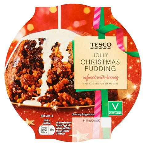 Tesco Jolly Christmas Pudding Infused With Brandy 400g Tesco Groceries
