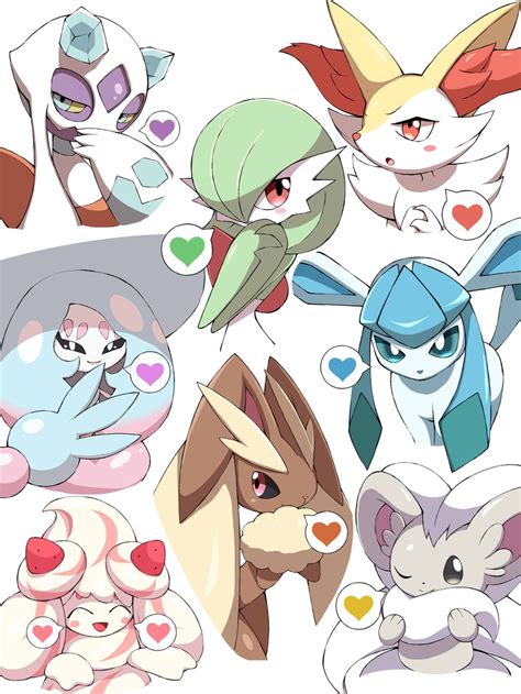 Gardevoir Glaceon Lopunny Braixen Alcremie And 3 More Pokemon