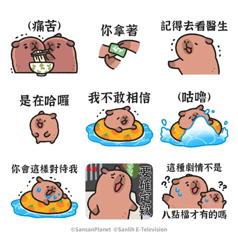 【new 台灣經典八點檔貼圖】水豚媽媽and小水豚們x三立電視台「小水豚們的愛恨情仇」 Sansanplanet的創作 巴哈姆特