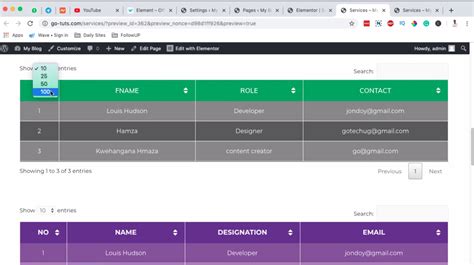 Create Free Data Tables In Elementor With Search And Filters