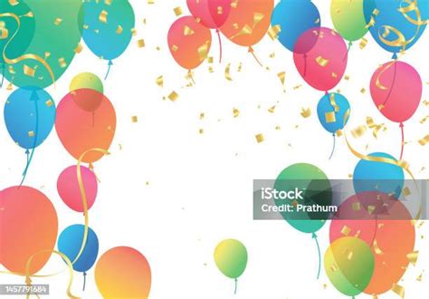 편지 당신에게 생일 축하합니다 흰색 배경입니다 풍선 페넌트 및 색종이가있는 휴일 장식 인사말 카드는 축하 포스터 및 배너에