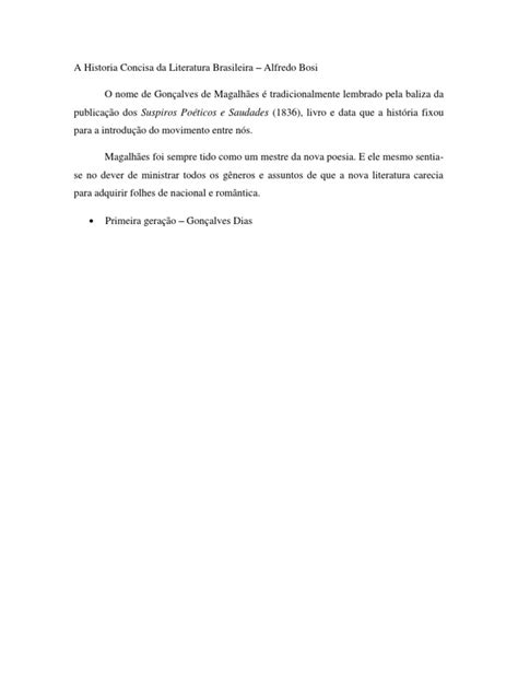 A Historia Concisa Da Literatura Brasileira Download Grátis Pdf Poesia