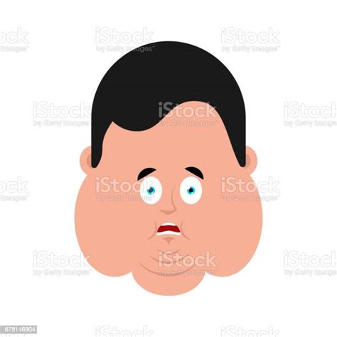 지방 세상에 무서 워 얼굴 감정 아바타입니다 뚱뚱한 남자 오 나 하나님 이모티콘입니다 두려워 큰 사람입니다 벡터 일러스트 레이