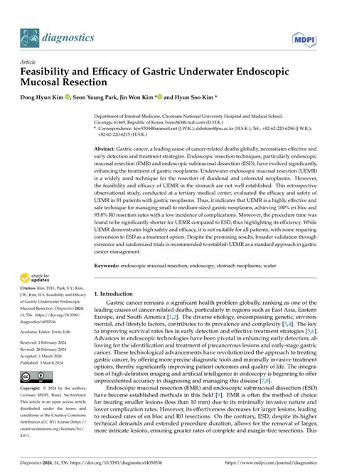 Pdf Feasibility And Efficacy Of Gastric Underwater Endoscopic Mucosal Resection