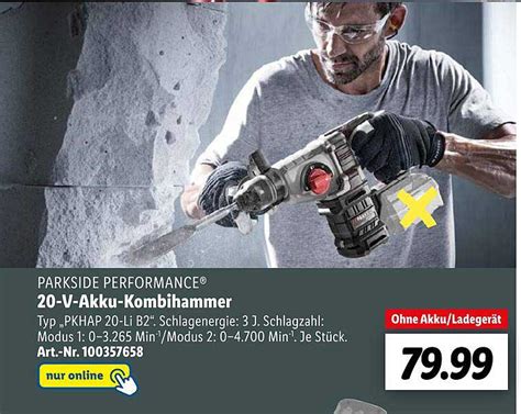 Parkside Performance 20 V Akku Kombihammer Angebot Bei Lidl 1Prospekte De