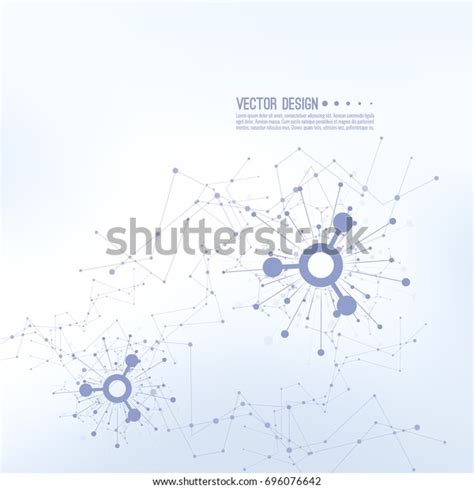 Array Dynamic Moving Particles Node Molecule Stock Vector Royalty Free