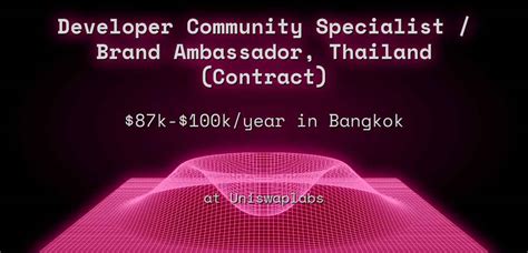Web3 Developer Community Specialist Brand Ambassador Thailand Contract 87k 100k In