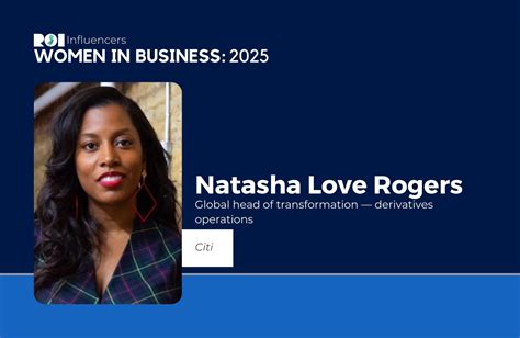 Roi Influencers Women In Business 2025 — Natasha Love Rogers Roi Nj