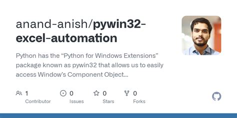 Github Anand Anishpywin32 Excel Automation Python Has The Python For Windows Extensions