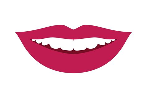 Smiling Woman Lips With Teeth Female Smile Vector Illustration 41944266 Vector Art At Vecteezy