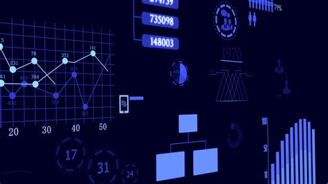 Business Profits Data Information Background With Various Graphs And