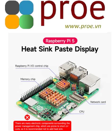 Bộ Tản Nhiệt Cho Máy Tính Raspberry Pi 5 Điện Tử Proe