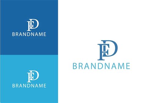 Logo De Lettre Df Ou Fd Vecteur Premium