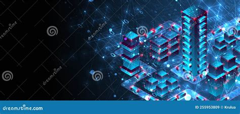 Isometric Big Data Concept Database Abstract Technology Background