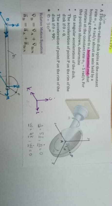 Solved A Foo Mm Radius Disk Spins At The Constant Rate O2 4