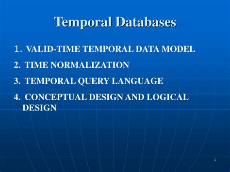 Ppt Temporal Databases Powerpoint Presentation Free Download Id831354