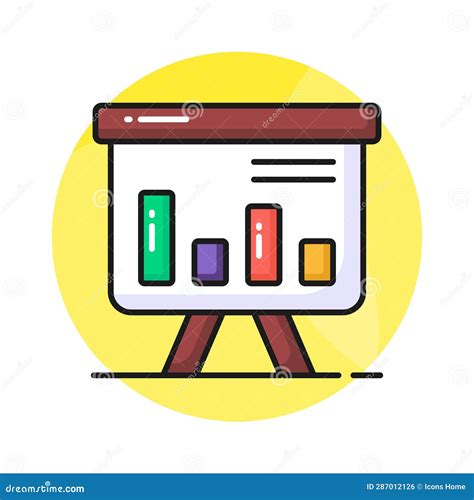 An Icon Of Business Graphical Presentation Vector Of Statistical Presentation Stock Vector