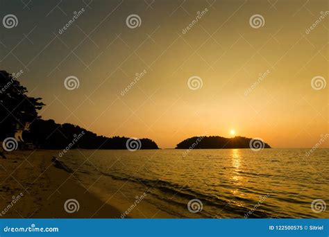 Teluk Nipah Coral Beach Pangkor Stock Image Image Of Evening