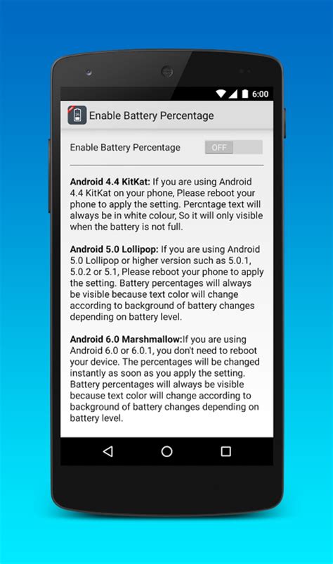 Enable Battery Percentage Apk For Android Download