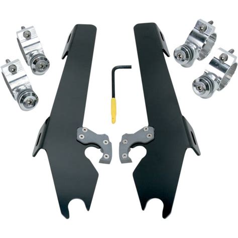 Memphis Shades Trigger Lock Mount Kit For Batwing Fairing Black