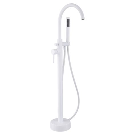 White Freestanding Bath Shower Mixer Tap Arissa Better Bathrooms
