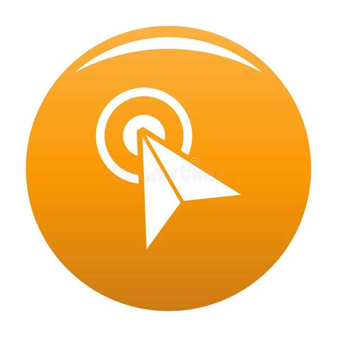 Cursor Technology Element Icon Vector Orange Stock Vector