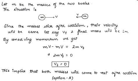 Two Bodies Of Same Mass Are Moving With Same Velocity V In Mutually