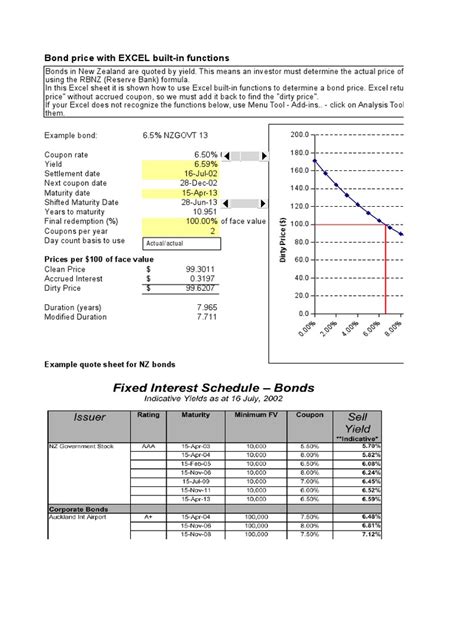 bond price with excel functions pdf bonds finance yield finance