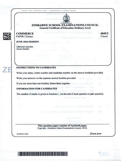 Commerce Paper 2 June 2024 Pdf