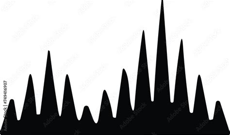 Analog And Digital Audio Signal And Graph Sound Wave Icon Music