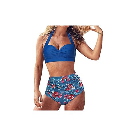 Generico Costume Da Bagno Bikini Da Donna Sexy A Contrasto Costume Da Bagno Bikini Con Spacco