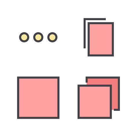 User Interface Icons Set Setting Layer Fullscreen Minimize Perfect For Website Mobile App