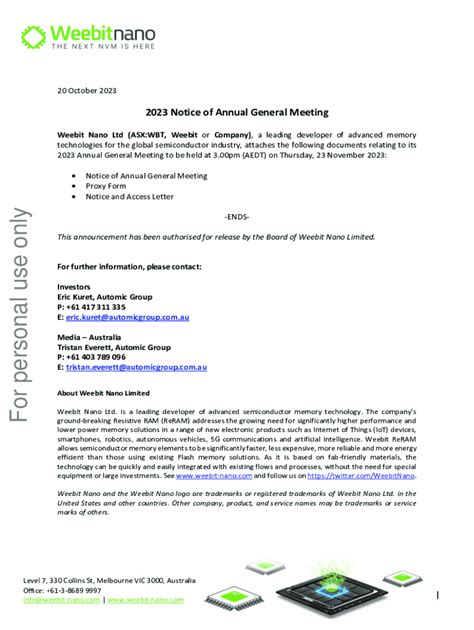 Fillable Online A Lot Of Potential For Non Tsmc Reram Weebit Nano Fax